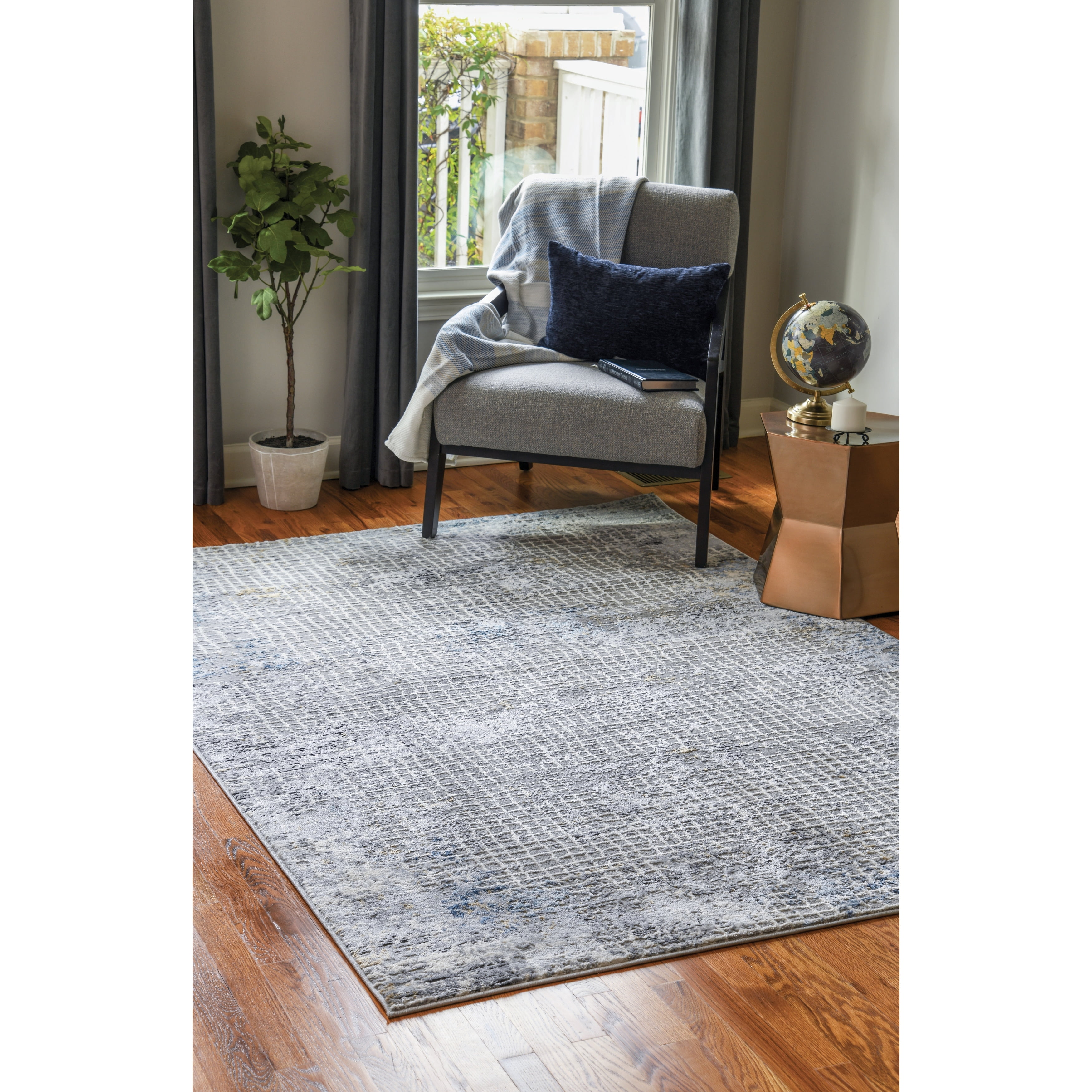 Westfield Home Sonoma Java Area Rug Blue 7'10" x 10'6" 9' x 12' Living Room,Bedroom,Dining Room ...