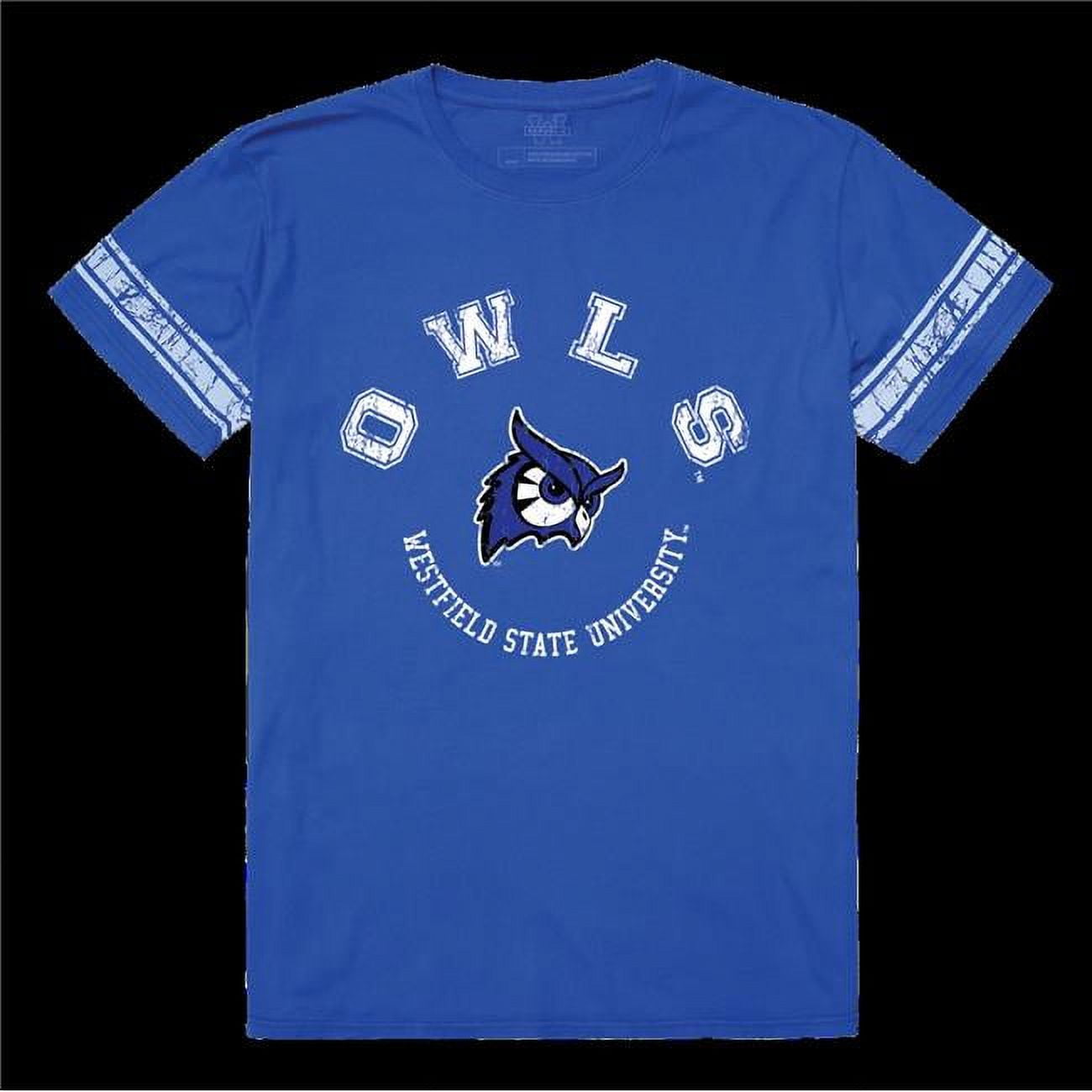 Westfield State University Owls Mens Football Tee T-Shirt - Royal ...