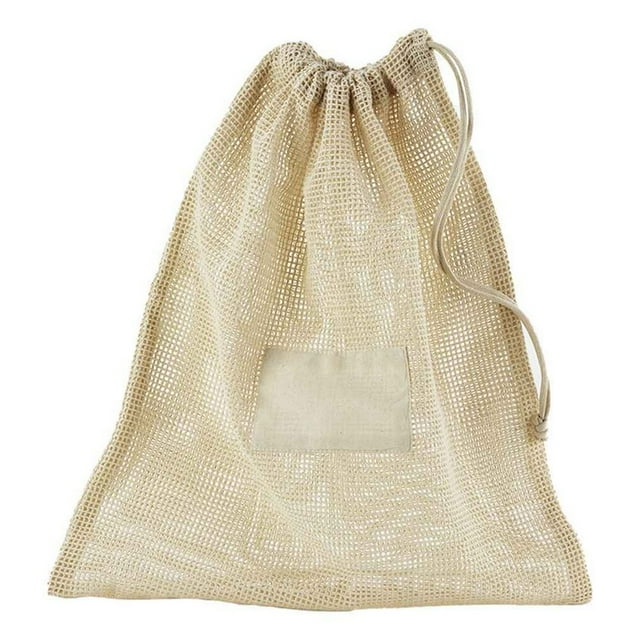 Westford Mill Mesh Natural Cotton Drawstring Bag - Walmart.com