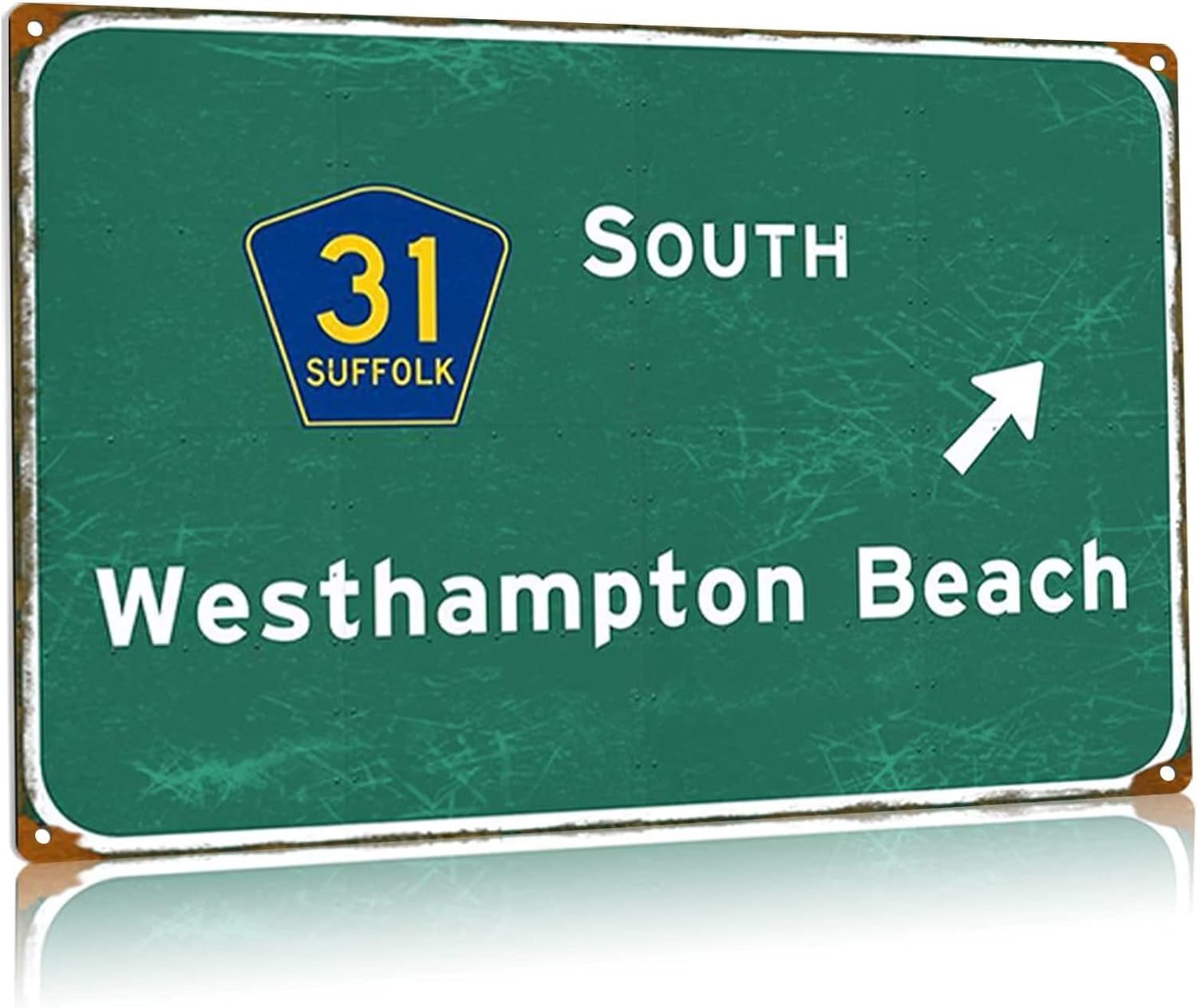 Westhampton Beach Metal Tin Signs 31 Suffolk South Vintage Direction ...