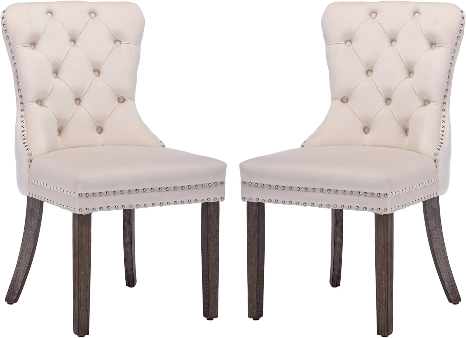 Westice Dining Chairs Set of 2, Velvet Button Tufted Dining Room Chairs ...