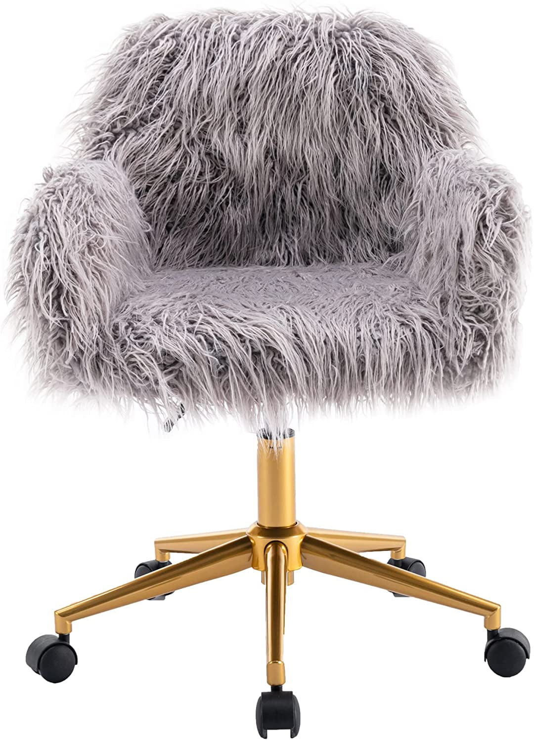 Westice Fluffy Desk Chair, Faux Fur Home Office Chair, Fuzzy Swivel ...