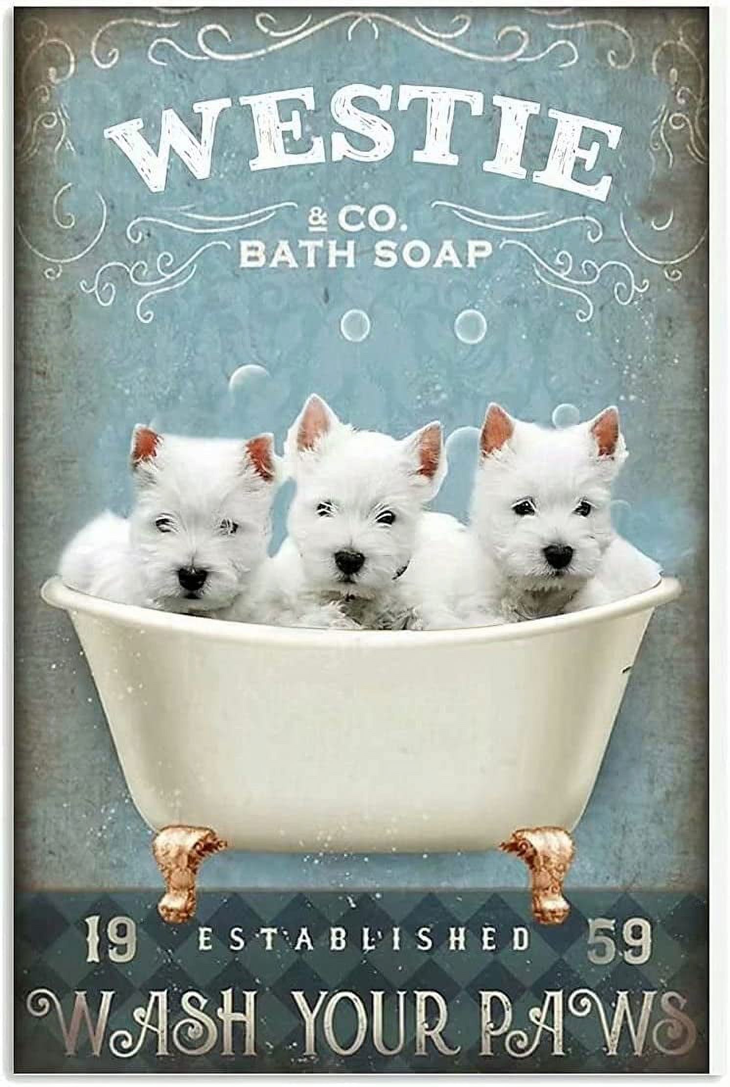 Westie Bath Soap 1000 Pieces Wooden Jigsaw Puzzles For Adults- Wash ...