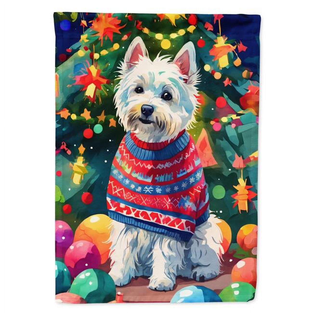 Westie Christmas Garden Flag 11.25 in x 15.5 in - Walmart Business Supplies