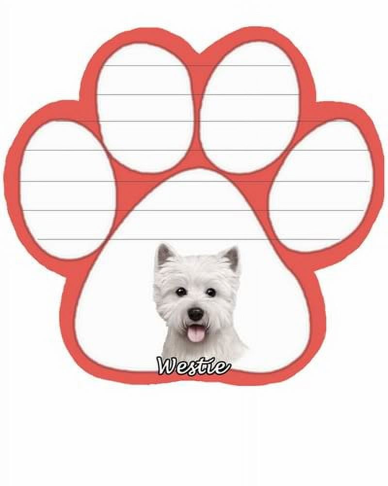 Westie Dog Paw Magnetic Note Pad - Walmart.com