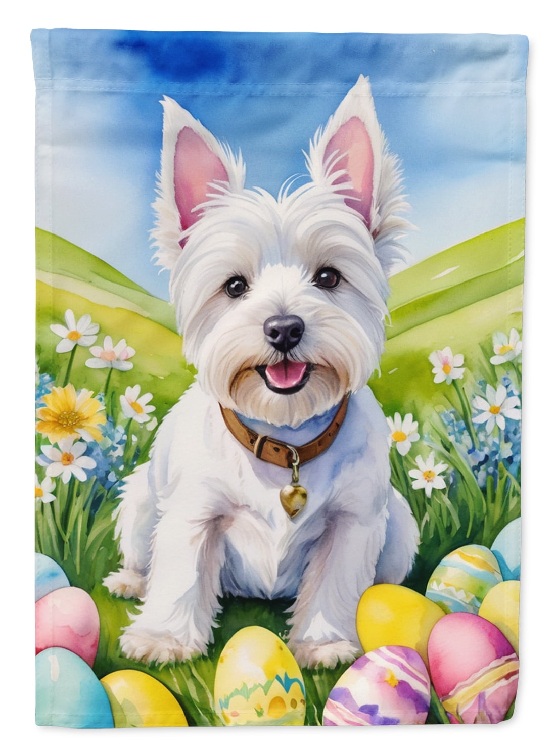 Westie Easter Egg Hunt Garden Flag 11.25 in x 15.5 in - Walmart ...