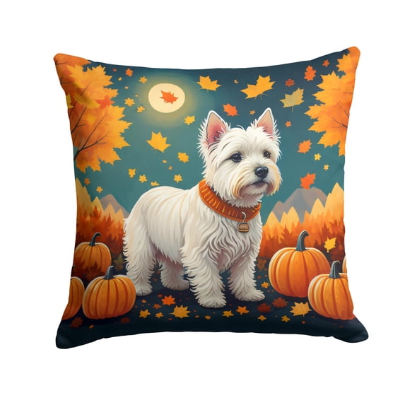 Westie Fall Fabric Decorative Pillow 14 in x 14 in - Walmart.com