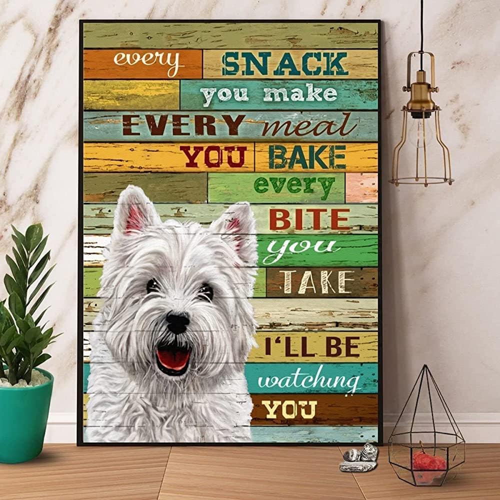 Westie I‘Ll Be Watching You Jigsaw Puzzles, Westie and Slippers Dog ...