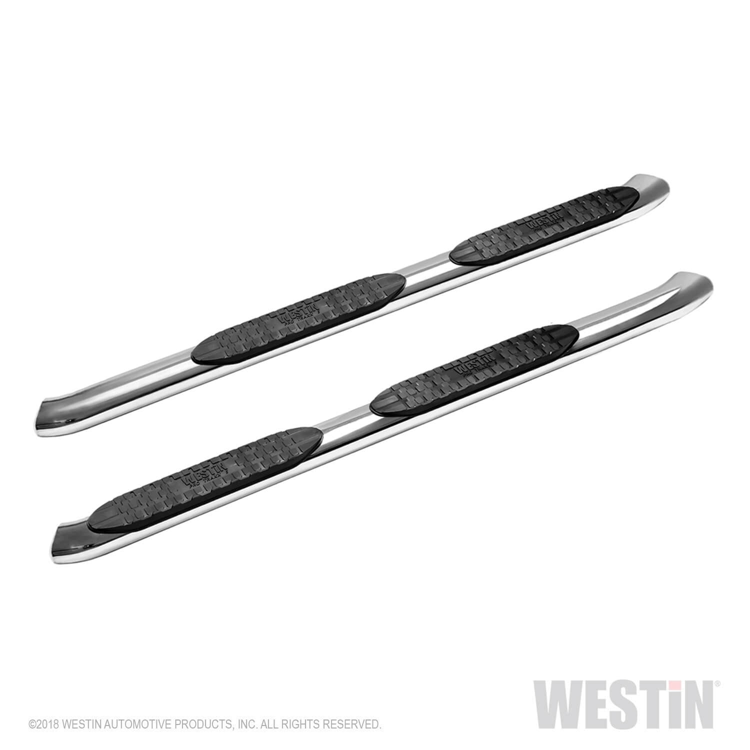 Westin 21-54060 PRO TRAXX 5" Oval Nerf Step Bars - Polished Stainless ...