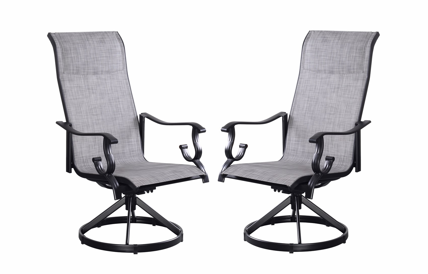 Westin Outdoor Swivel Rocking Patio Dining Chairs, Set of 2, Aluminum ...