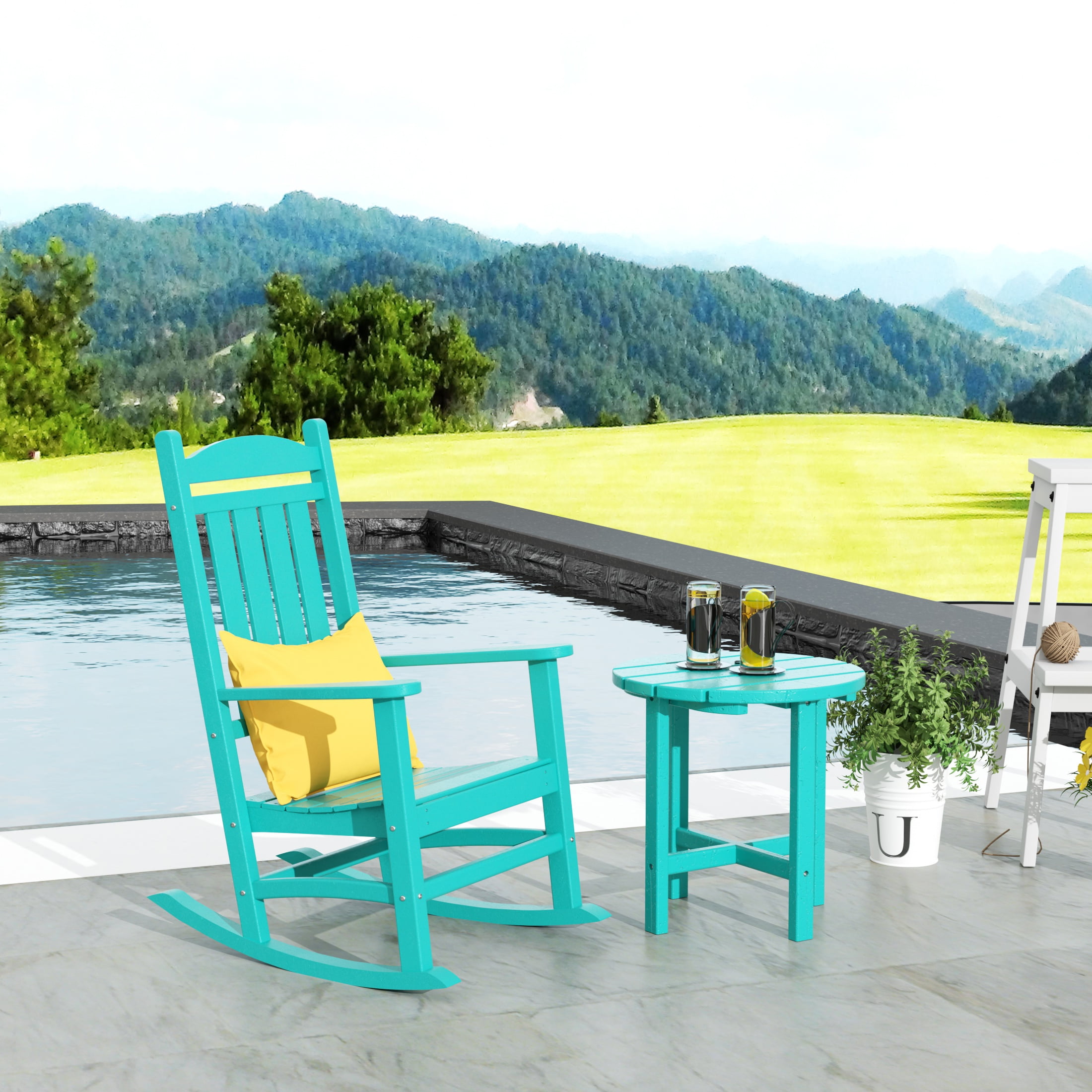 WestinTrends Malibu Classic 2 Piece Outdoor Rocking Chair Set, All ...