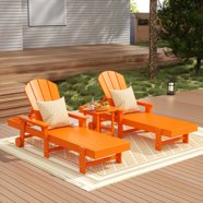 WestinTrends Shoreside Poly Reclining Chaise Lounge for Outdoor, Patio ...