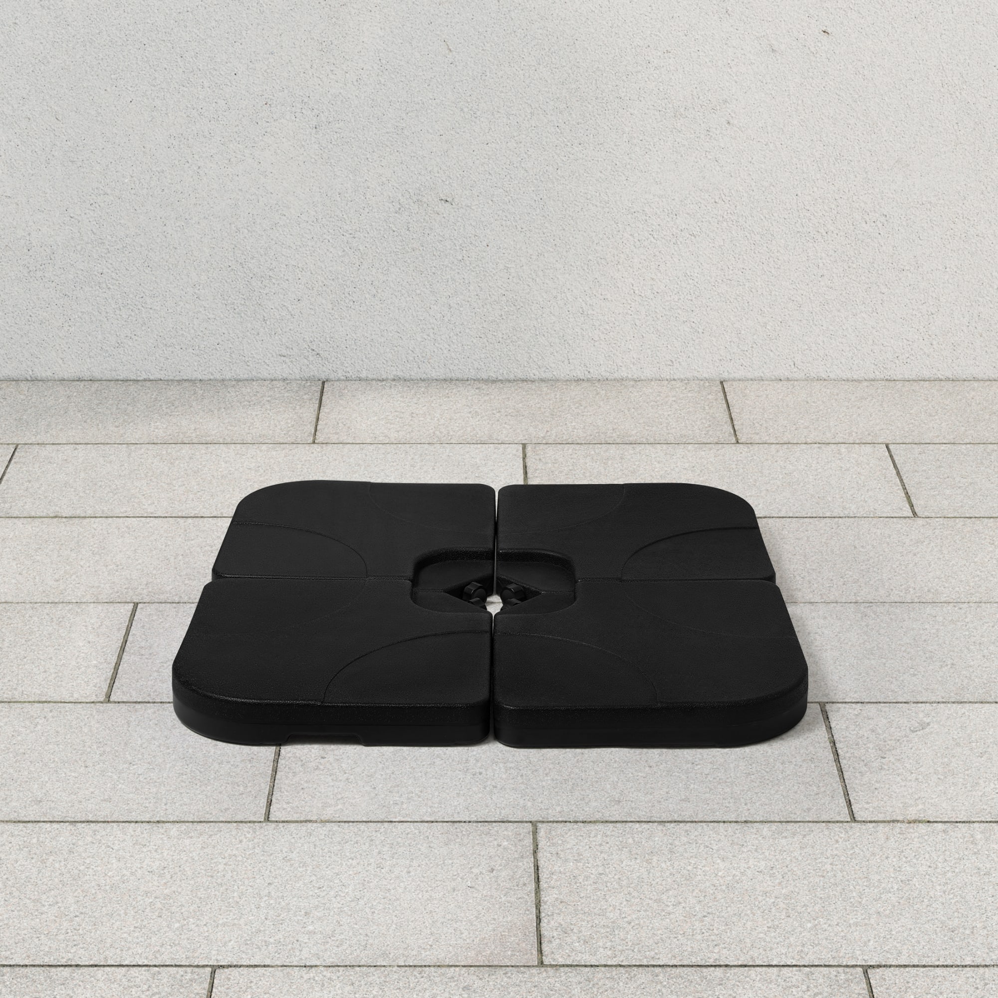 Westintrends 4PC Fillable Cantilever Umbrella Base Weights, HDPE ...