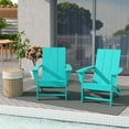 Westintrends Ashore Adirondack Chairs Set Of 2 All Weather Poly Lumber