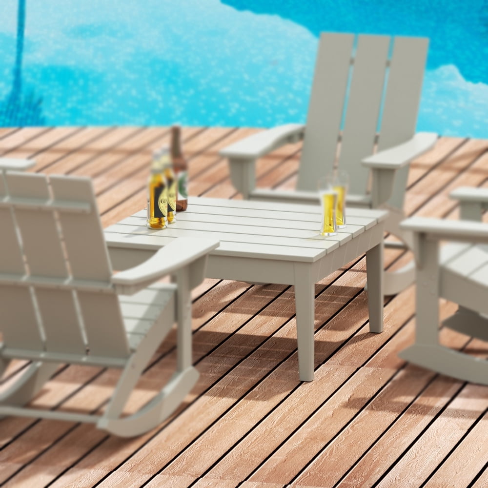 WestinTrends Ashore Outdoor Coffee Table, 32 Inch All Weather Poly ...