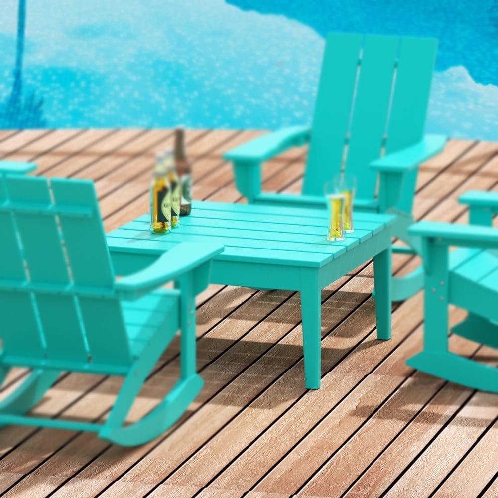 WestinTrends Ashore Outdoor Coffee Table, 32 Inch All Weather Poly ...