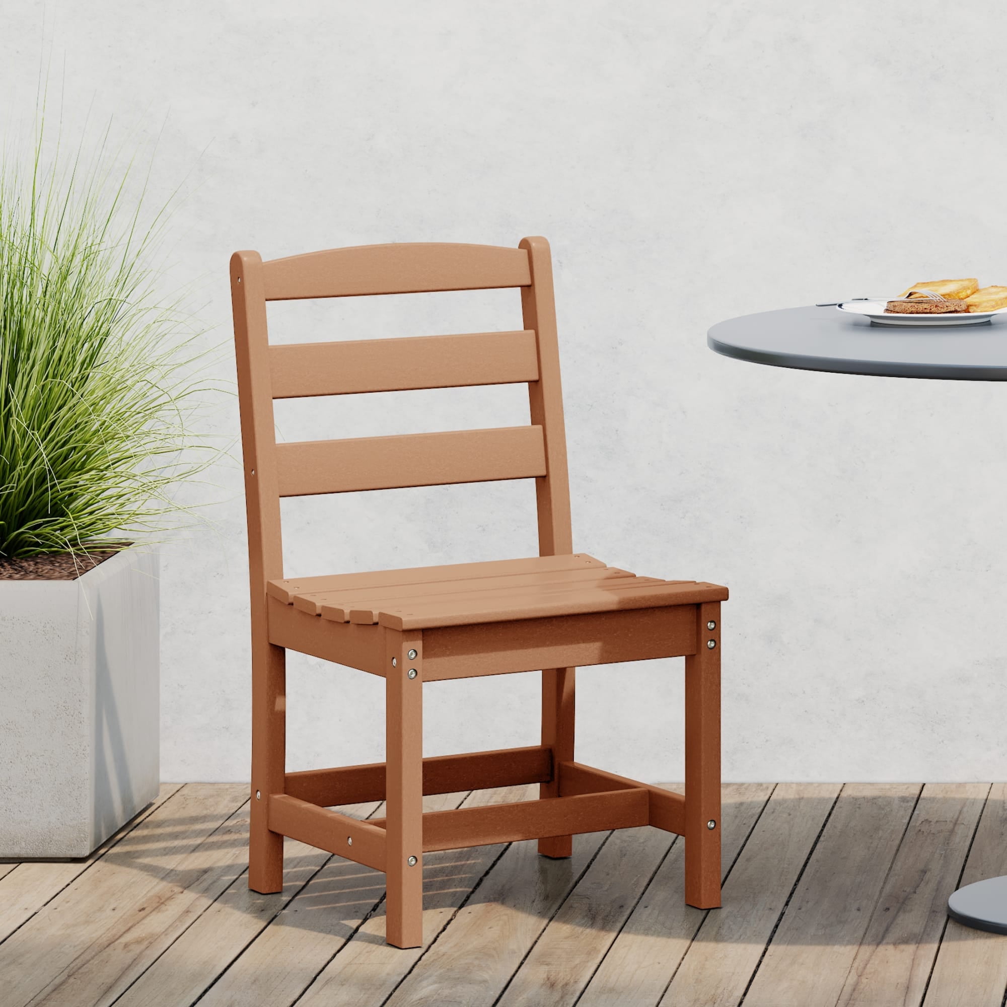WestinTrends Ashore Outdoor HDPE Patio Classic Armless Dining Side ...