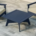 WestinTrends Avalon Modern Low Outdoor Patio Square HDPE Coffee Table ...