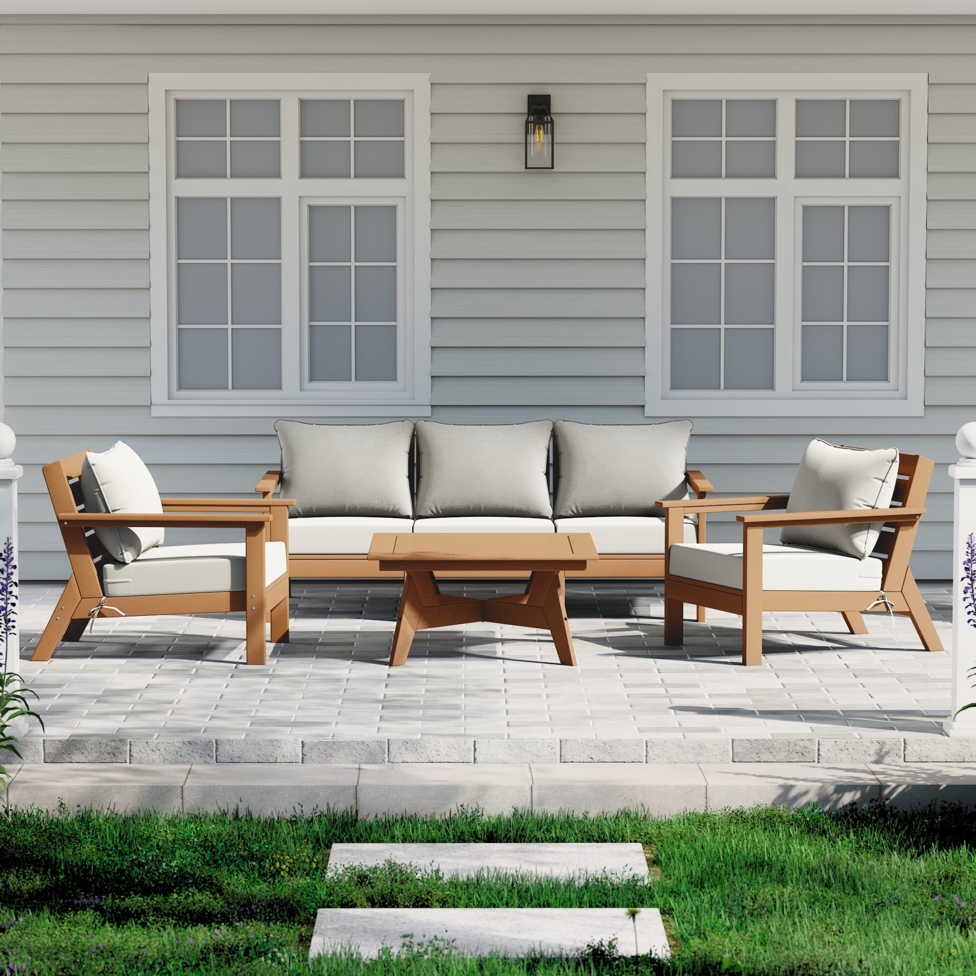 WestinTrends Avalon Outdoor 6-Piece Modular Sectional Patio Furniture ...
