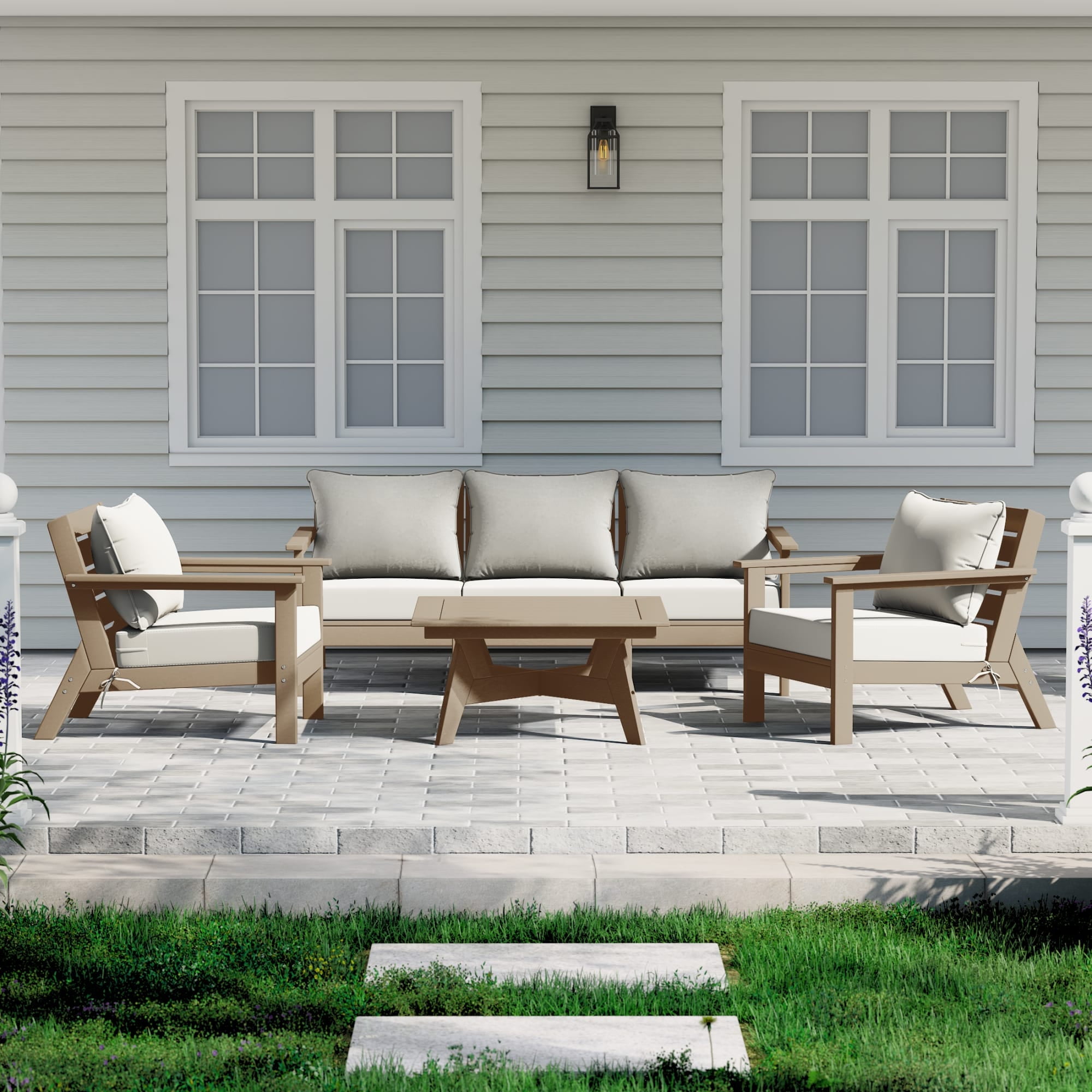 WestinTrends Avalon Outdoor 6-Piece Modular Sectional Patio Furniture ...