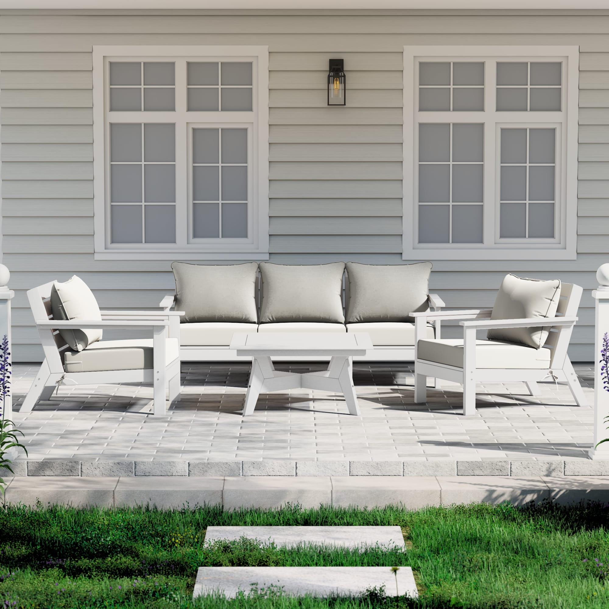 WestinTrends Avalon Outdoor 6-Piece Modular Sectional Patio Furniture ...