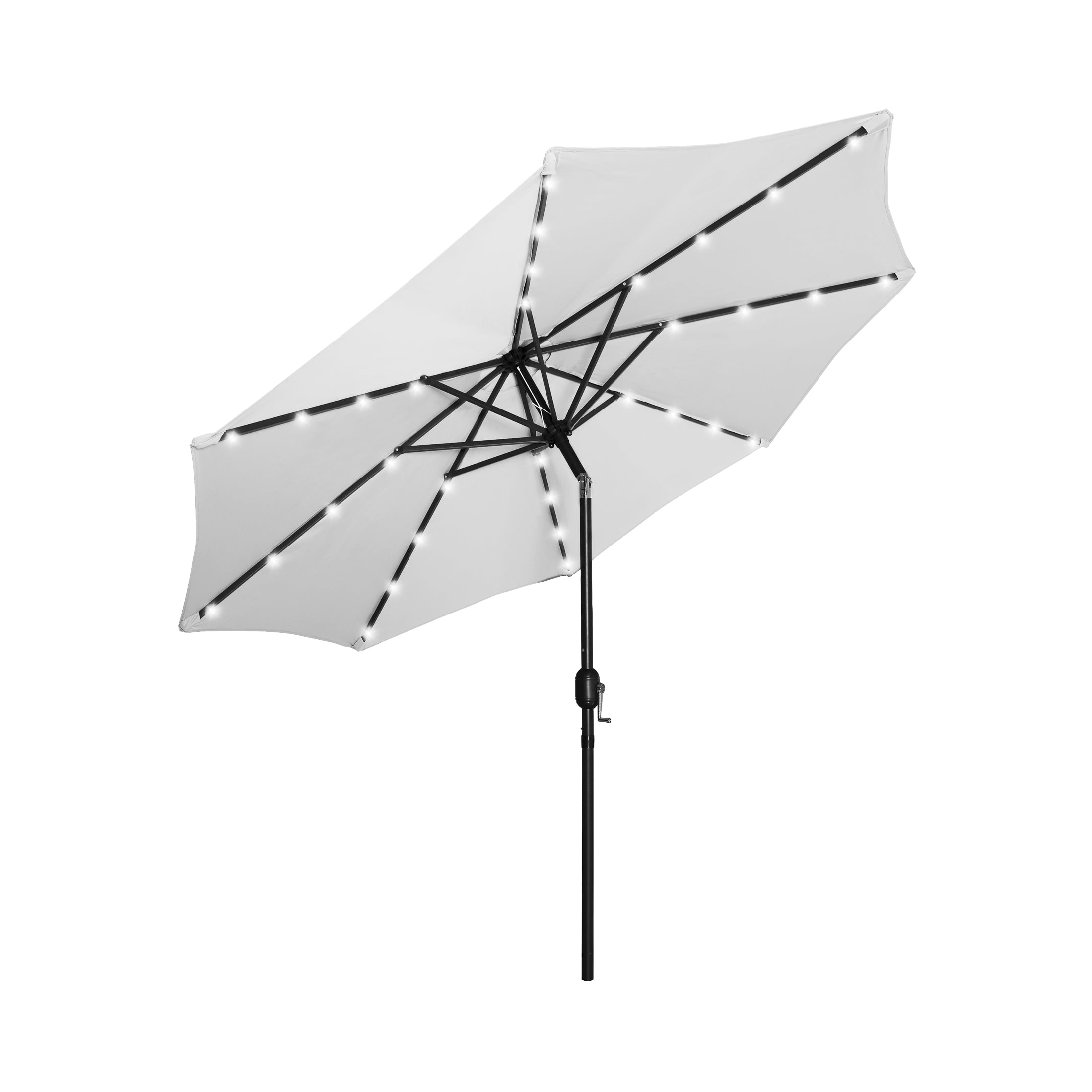 WestinTrends Cyrus 9 Ft Outdoor Patio Umbrella, Solar Powered 32 LED ...