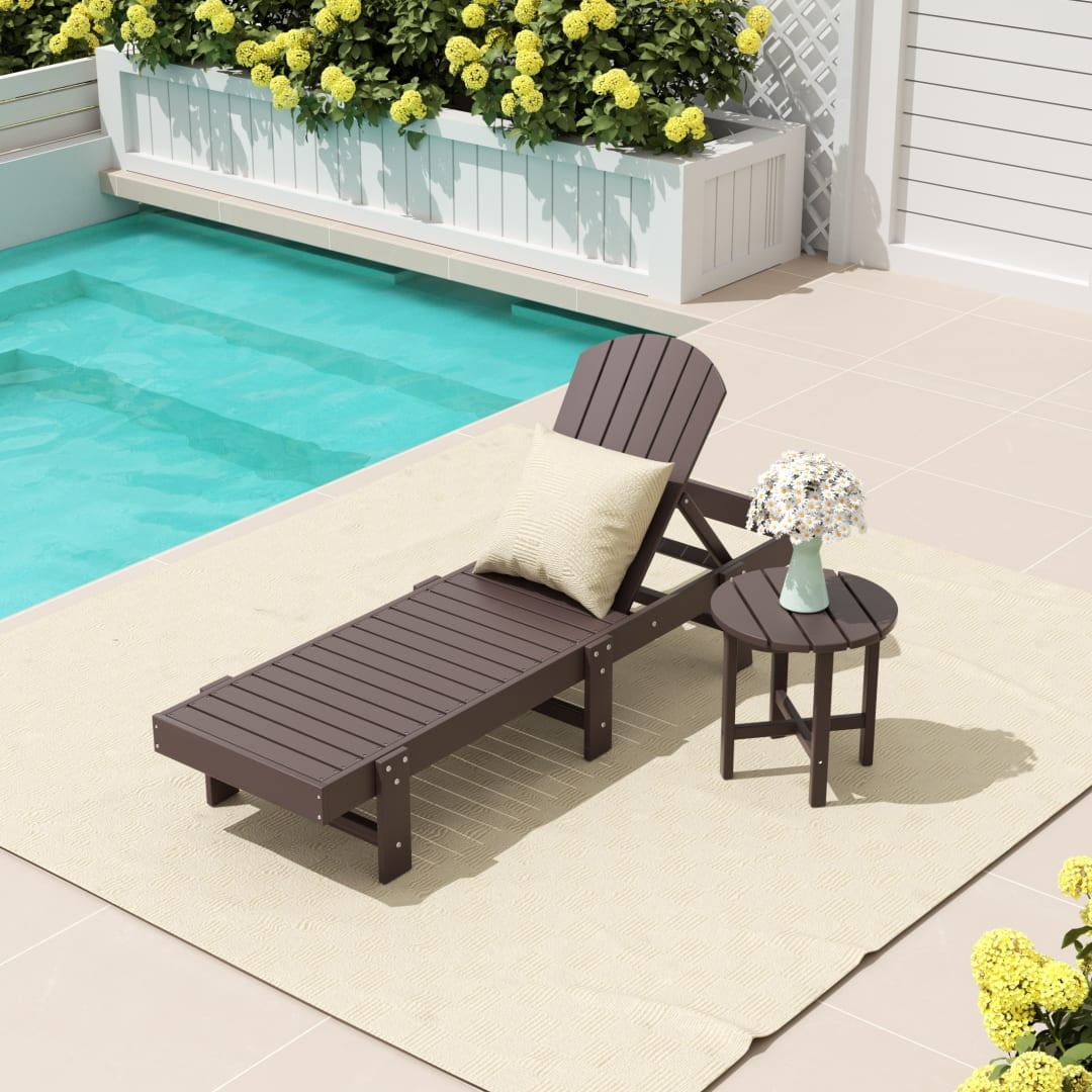 WestinTrends Dylan 2 Piece Poly Reclining Chaise Lounge, Dark Brown ...