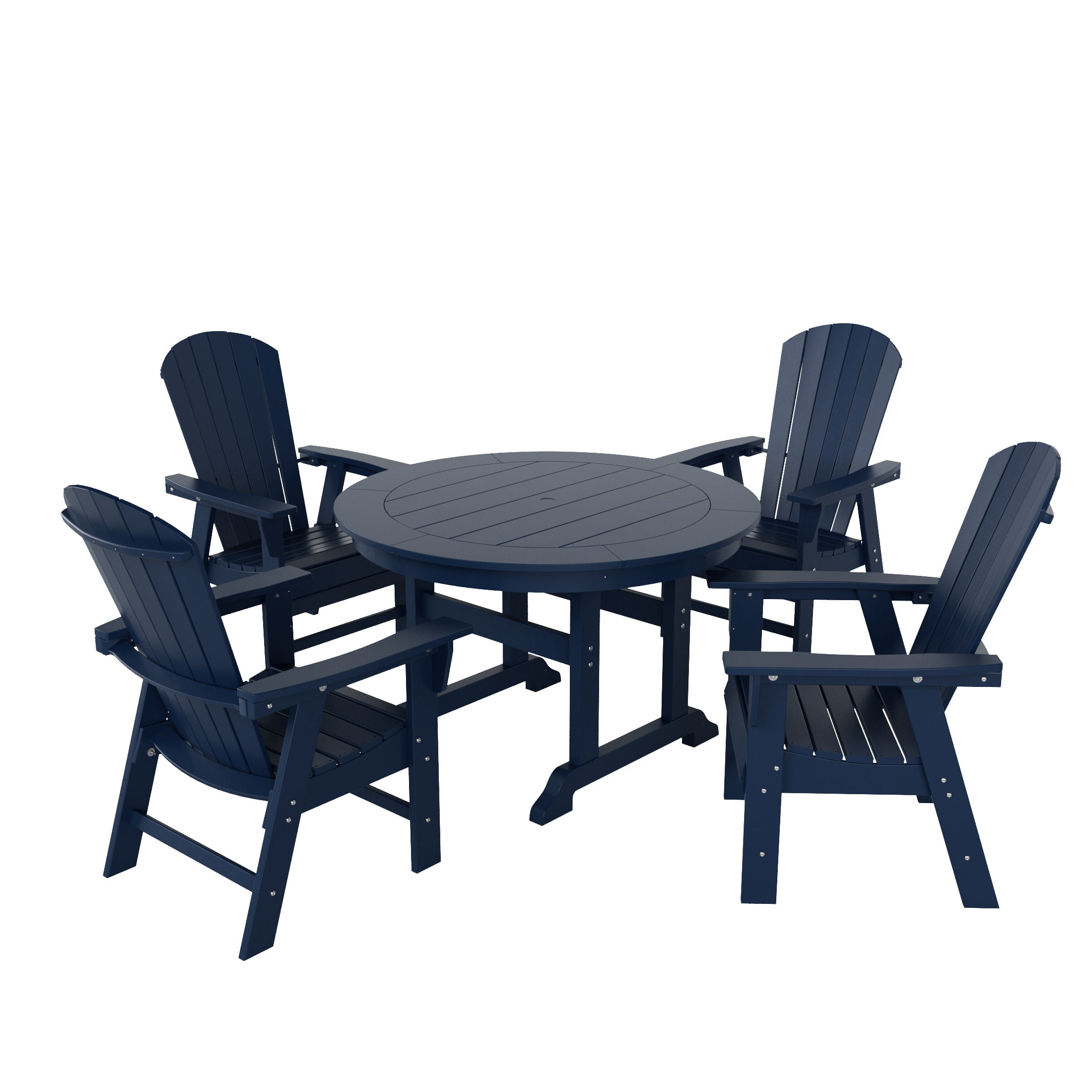 WestinTrends Dylan Adirondack Outdoor Dining Set for 4, All Weather ...
