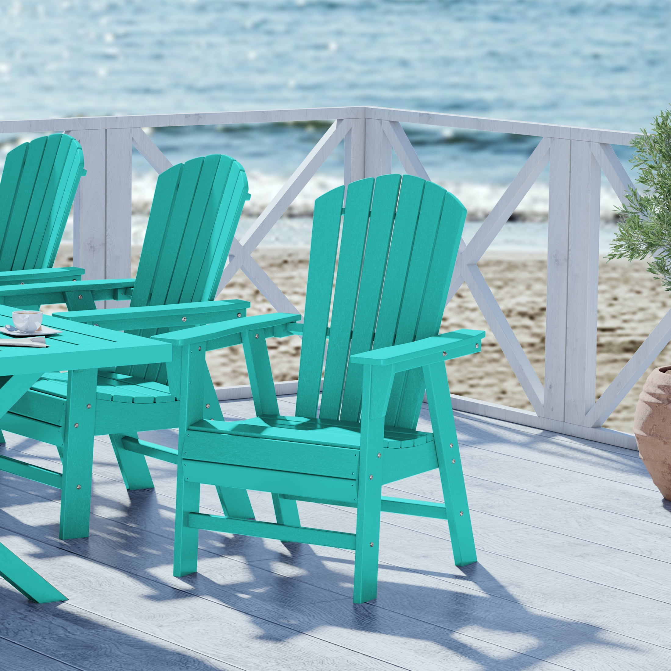 WestinTrends Dylan Outdoor Dining Chair, All Weather Poly Lumber ...