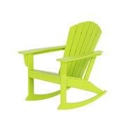 SWITTE Outdoor Rocking Chair, Indoor Lounge Rocking Chair with Cushion ...