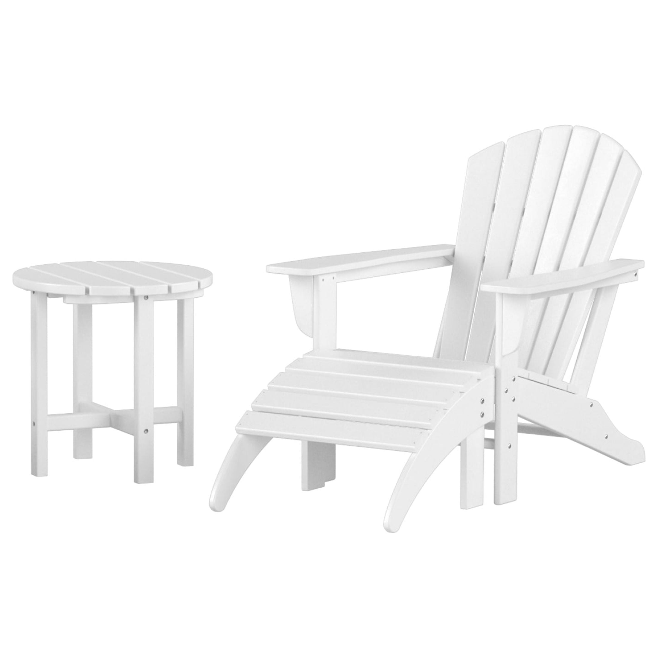 WestinTrends Dylan Patio Lounge Chairs, 3 Pieces Seashell Adirondack ...