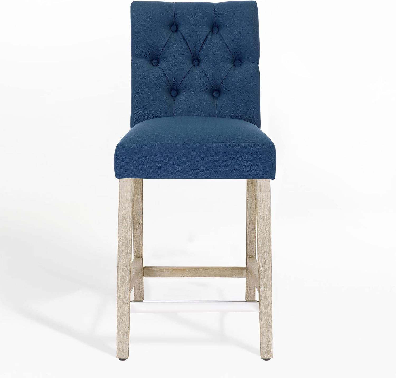 WestinTrends Hayes Hayes 24" Linen Fabric Tufted Counter Stool,Antique ...