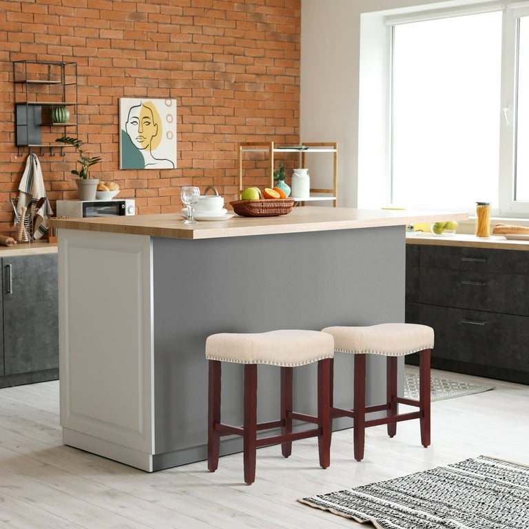 Upholstered saddle counter stools store