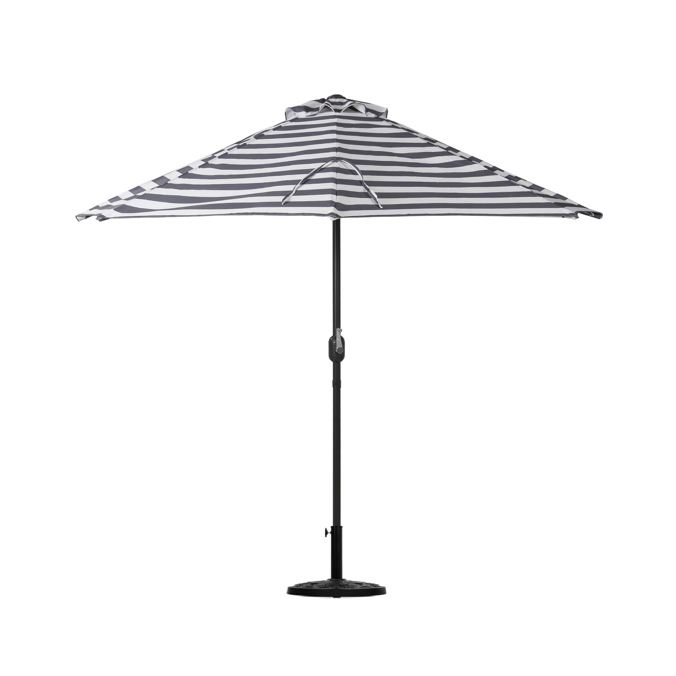 WestinTrends Lanai 9 Ft Outdoor Patio Half Umbrella with Base Include ...
