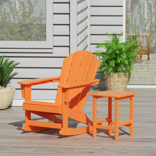 Westintrends Malibu 2 Piece Outdoor Rocking Chair Set All Weather Poly