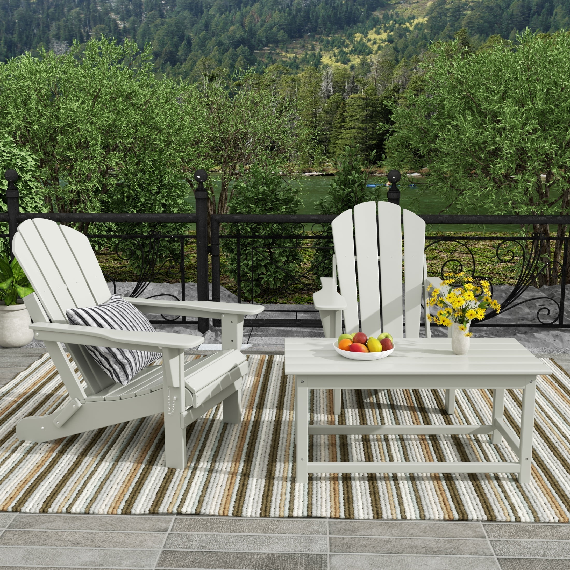 WestinTrends Malibu 3-Pieces Outdoor Patio Furniture Set, All Weather ...