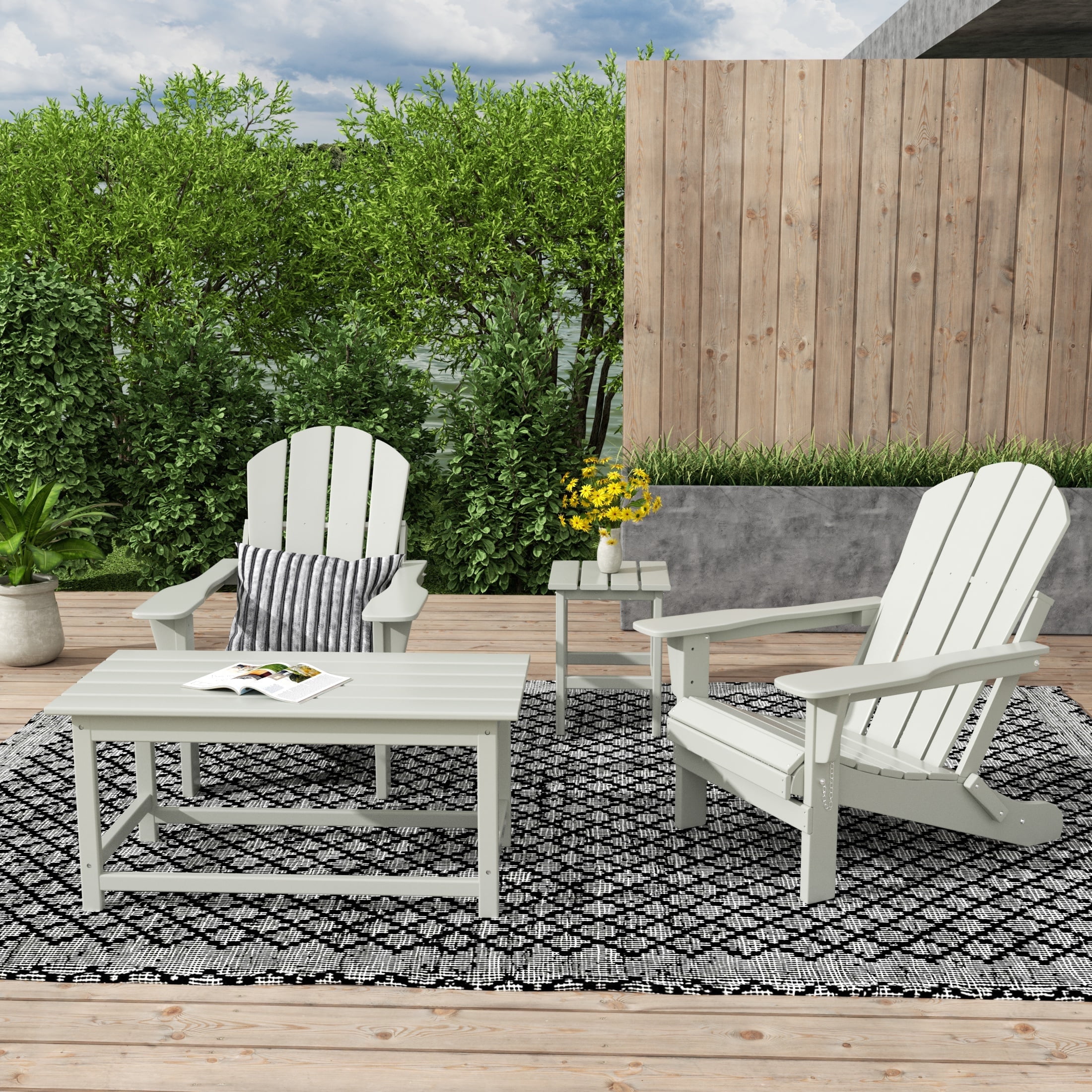 WestinTrends Malibu 4-Pieces Outdoor Patio Furniture Set, All Weather ...
