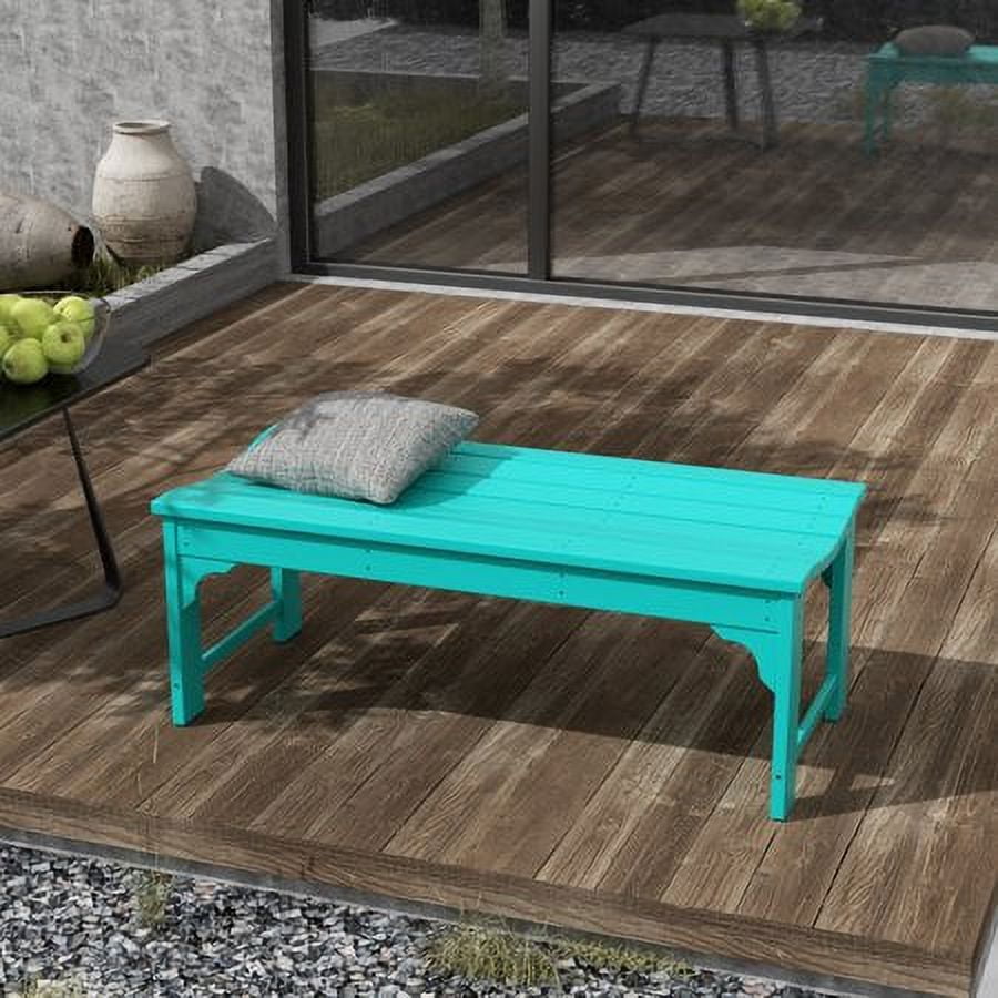 WestinTrends Malibu 48" Outdoor Bench, All Weather Resistant Poly ...