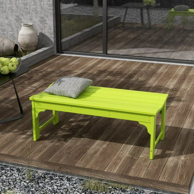 WestinTrends Malibu 48" Outdoor Bench, All Weather Resistant Poly ...