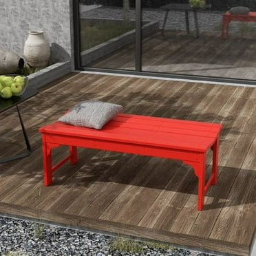 Outdoor Deck Box Bench with Cushion All-Weather Storage with Backrest ...