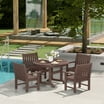 WestinTrends Malibu 5 Piece Outdoor Dining Set, All Weather Poly Lumber ...