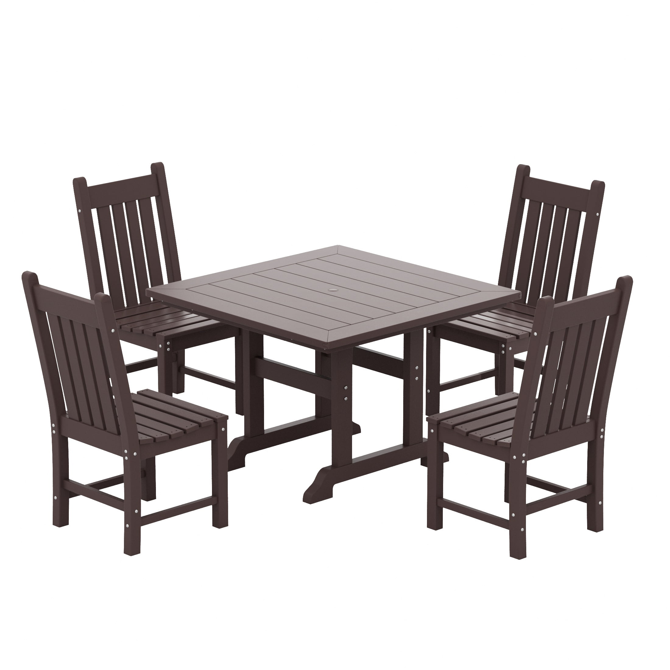 WestinTrends Malibu 5 Piece Patio Dining Set, All Weather Poly Lumber ...