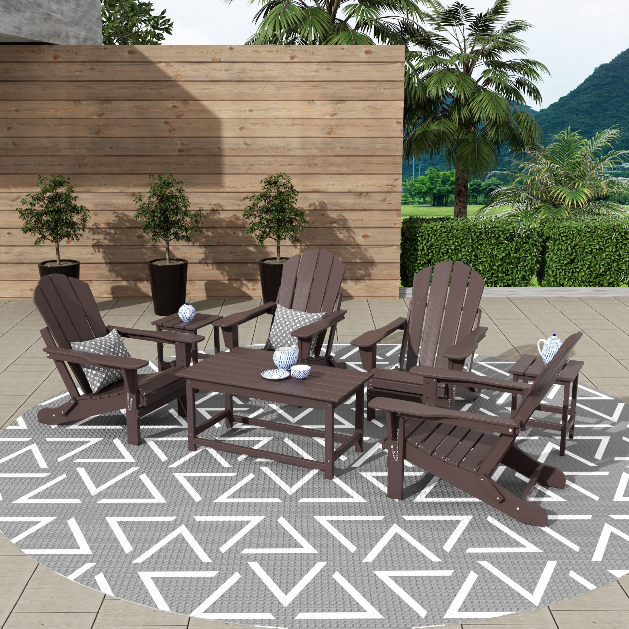 WestinTrends Malibu 7-Pieces Outdoor Patio Furniture Set, All Weather ...