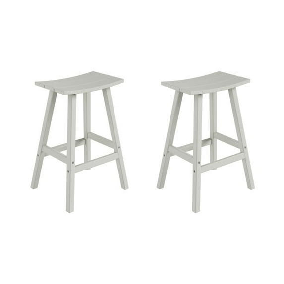 WestinTrends Malibu HDPE Outdoor Patio 29" Bar Stool Saddle Seat (Set ...
