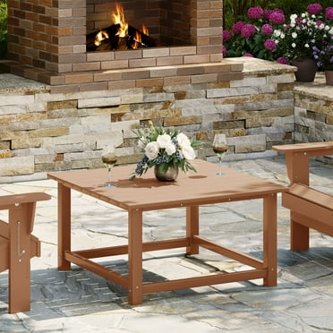 Safavieh Eartha Outdoor Concrete Square Coffee Table - Dark Grey ...