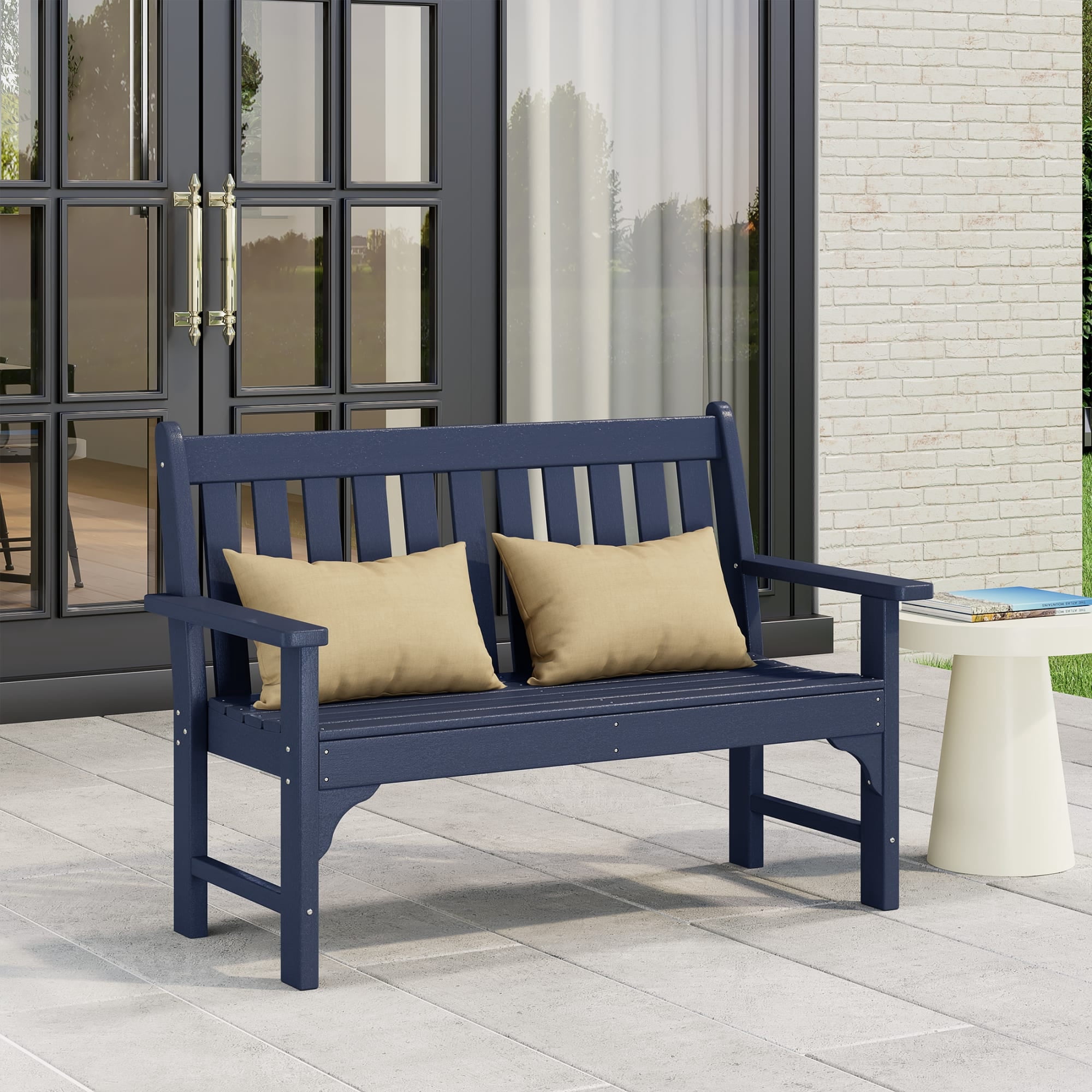 WestinTrends Malibu Outdoor 2-Person All-Weather HDPE Front Porch ...