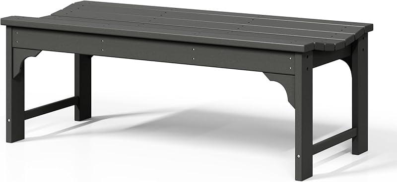 WestinTrends Malibu Outdoor Bench, All Weather Resistant Poly Lumber ...