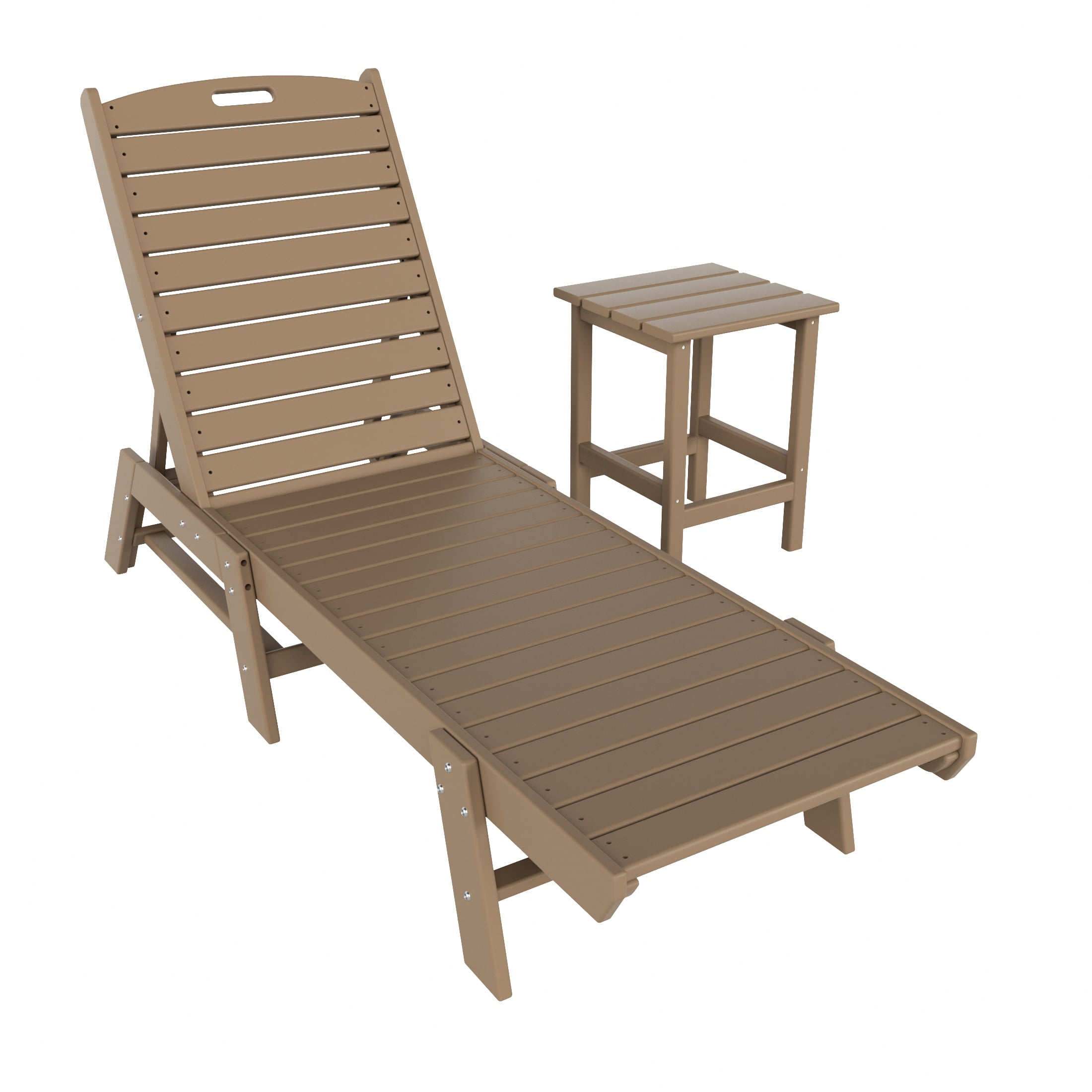 WestinTrends Malibu Outdoor Chaise Lounge with Side Table, 2 Pieces All ...