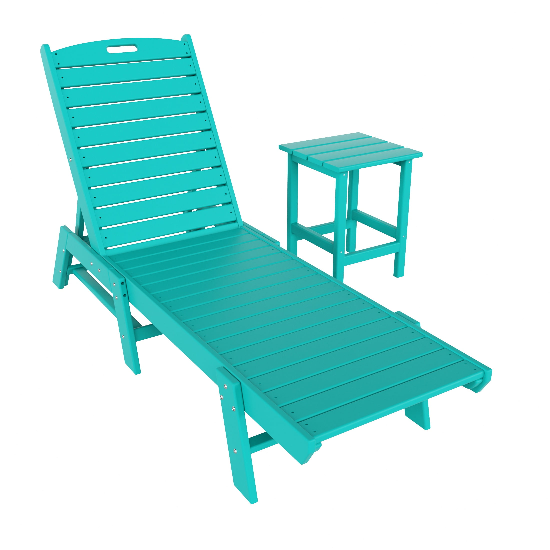 WestinTrends Malibu Outdoor Chaise Lounge with Side Table, 2 Pieces All ...