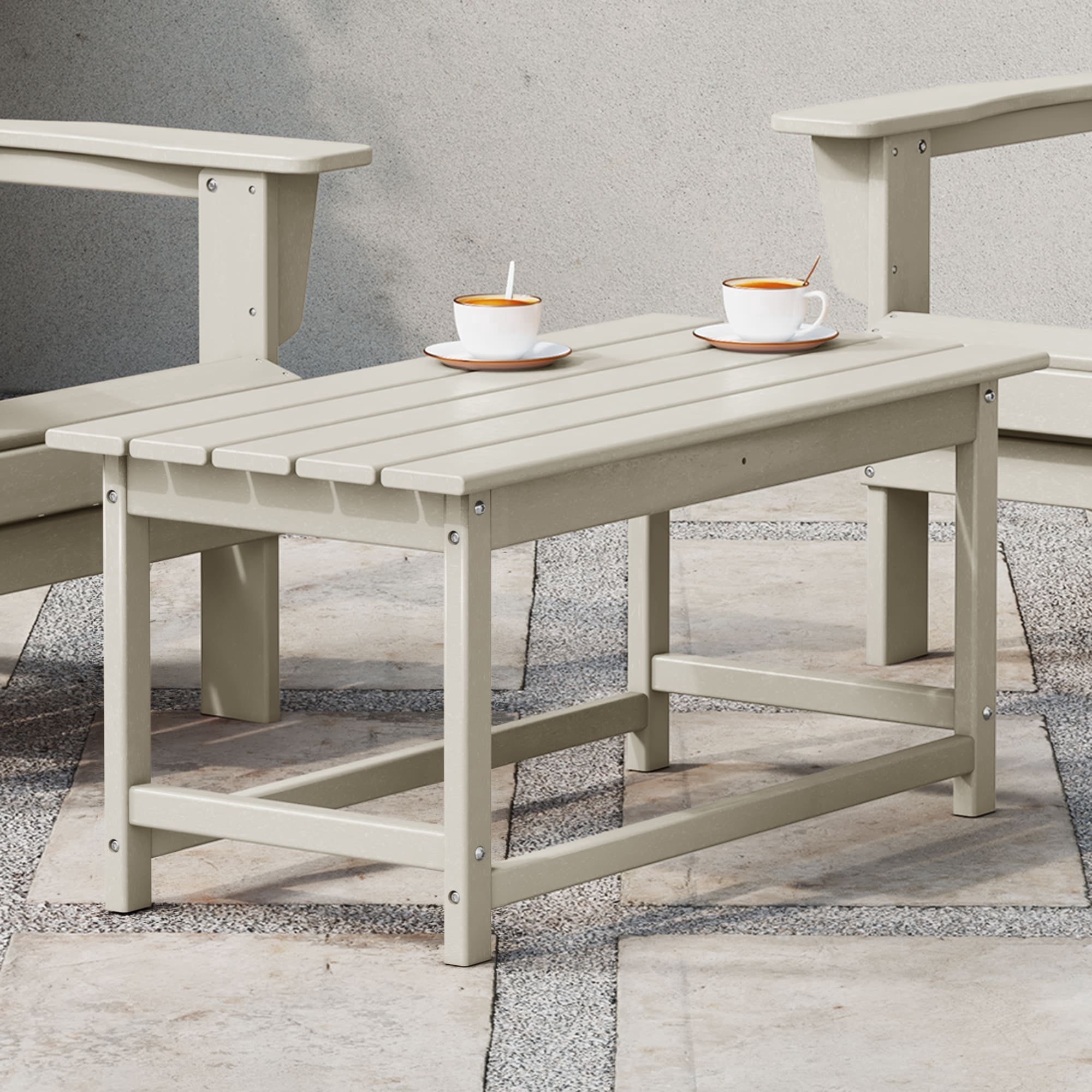WestinTrends, Malibu Patio Outdoor Coffee Table, 35", Sand - Walmart.com